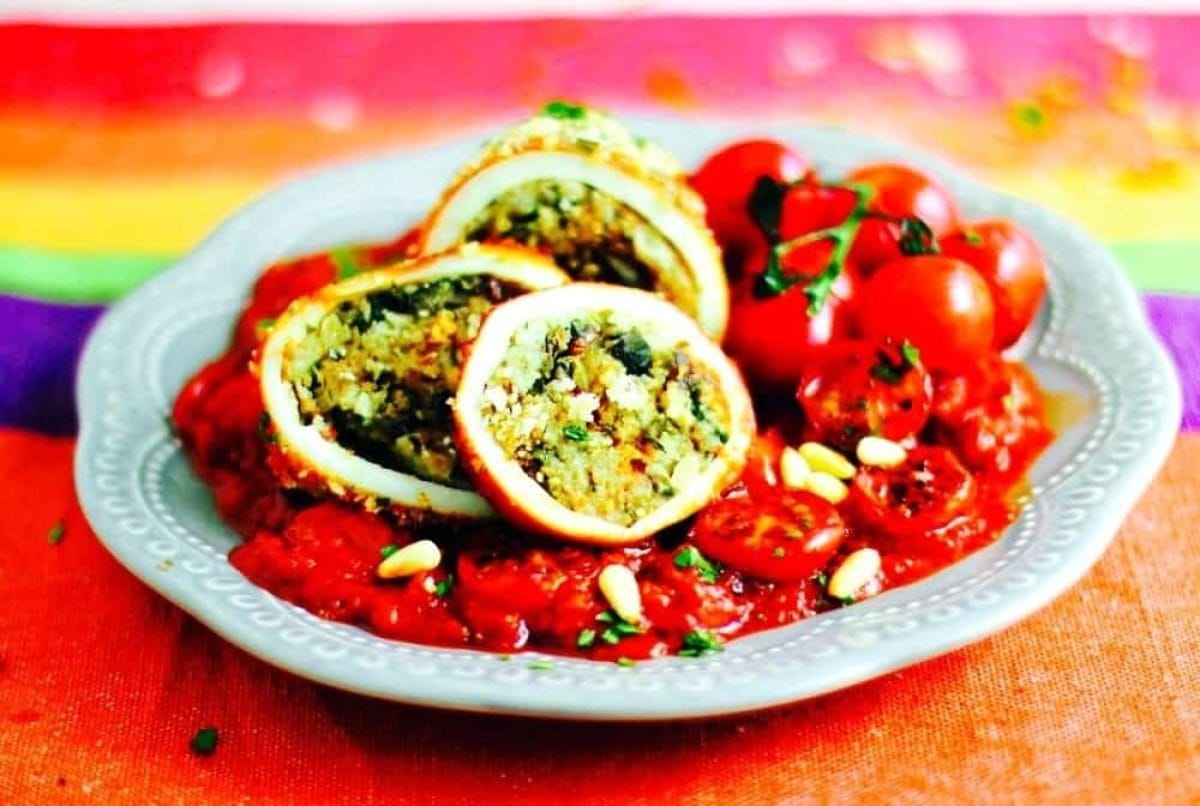 The Hirshon Sicilian Stuffed Squid - Calamari Ripieni - The Food Dictator