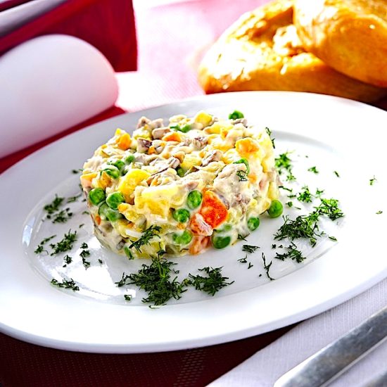 The Hirshon Latvian Potato Salad - Rasols - The Food Dictator