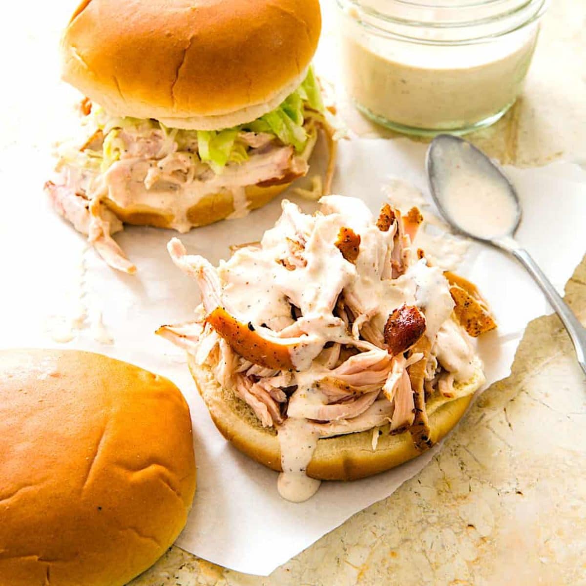 The Hirshon Tennessee Smoked Pulled Turkey Sandwiches With Crispy Skin ...
