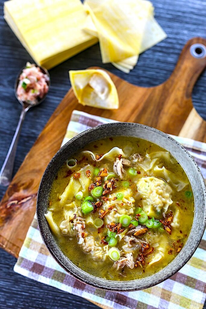 The Hirshon Filipino Won Ton Soup - Pancit Molo Ng Iloilo - The Food ...